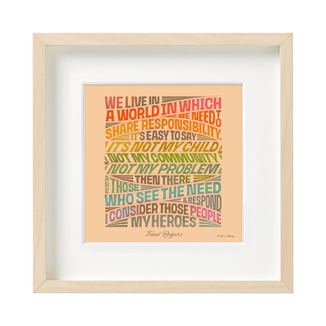 Mr Rogers Quote Wall Art, Helping Quote, Helpers, Fred Rogers ...