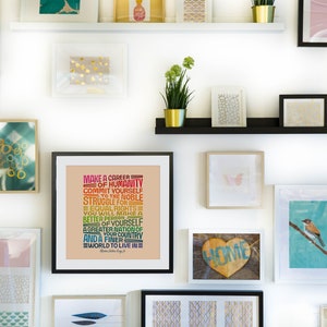 Martin Luther King Jr, Rainbow Art, Equal Rights, Typography Print ...