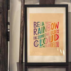 Maya Angelou Quote Print: Rainbow Wall Art (digital Download) - Etsy