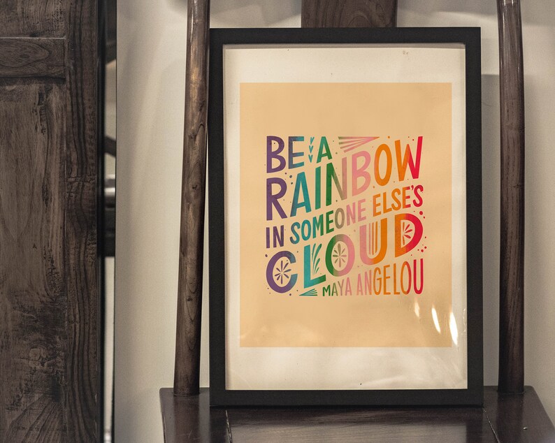 Maya Angelou Quote Wall Art Colorful Wall Decor Maya Angelou | Etsy Maya Angelou Quote Wall Art Colorful Wall Decor Maya Angelou | Etsy