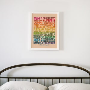 Martin Luther King Jr, Rainbow Art, Equal Rights, Typography Print ...