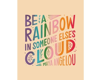 Maya Angelou Courage Quote Typographic Poster Gallery Wall - Etsy