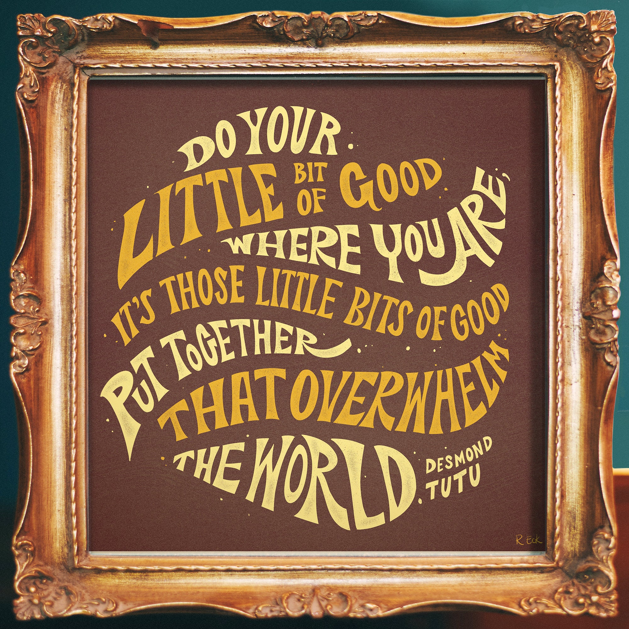 Inspirational Quotes Wall Art Civil Rights Art Desmond Tutu | Etsy