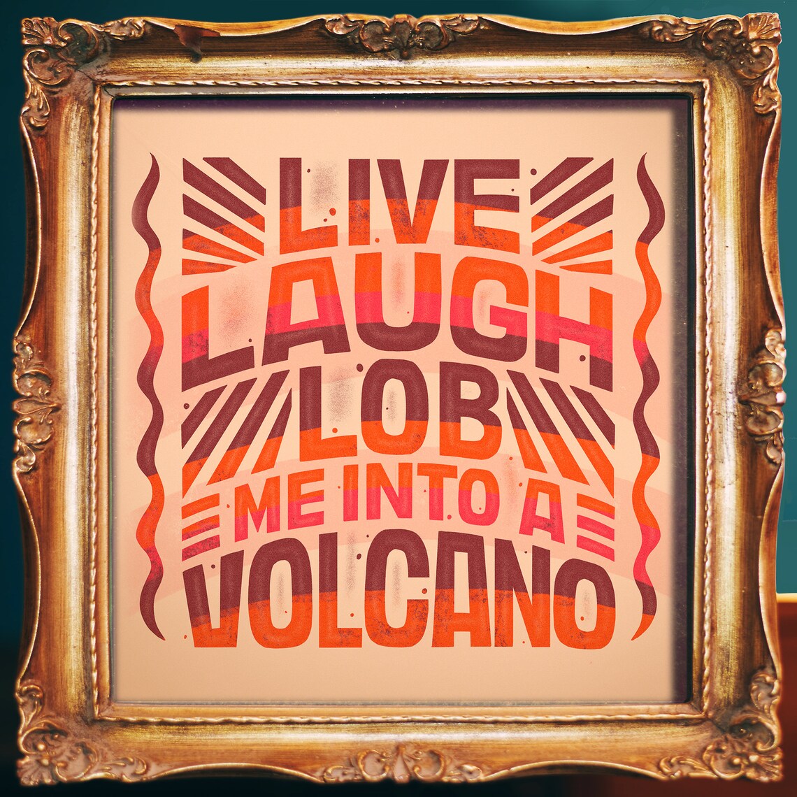 Live Laugh Funny Quotes Retro Type Hand Drawn Printable - Etsy