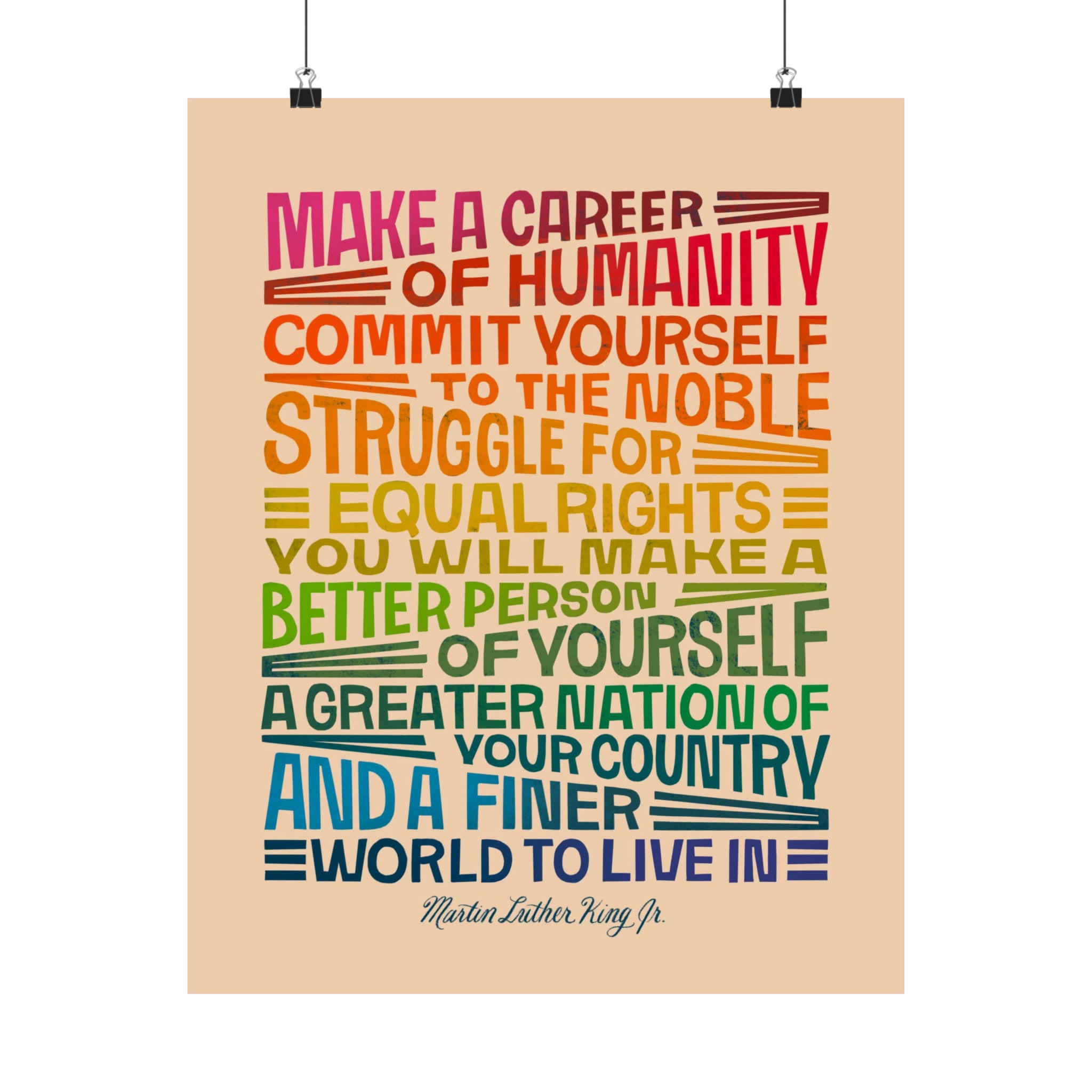 PRINT: Make a Career MLK Quote Matte Vertical Posters - Etsy