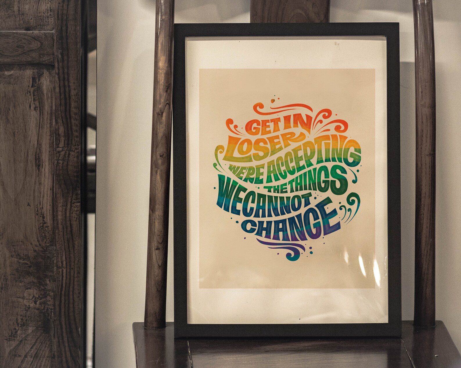 Inspirational Art Self Acceptance Retro Art Poster Serenity - Etsy