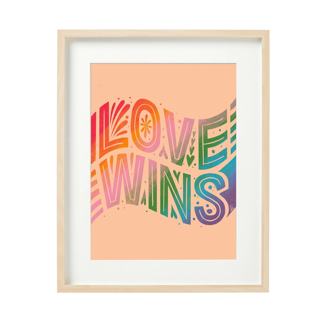 Love Wins Art Rainbow Art Love Wins Digital Print Pride - Etsy