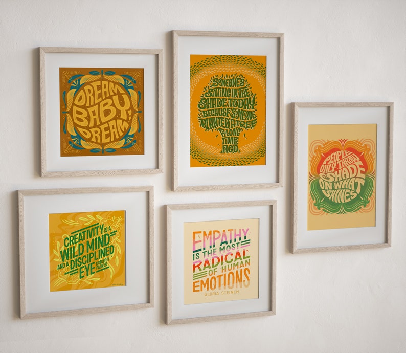 Tree Quote Inspirational Art Retro Art Poster Nature Print - Etsy