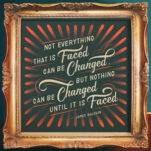 James Baldwin, Quotes Wall Decor, Typography Wall Art, Typographic ...