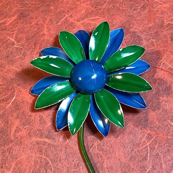 Enamel Flower Brooch - Etsy