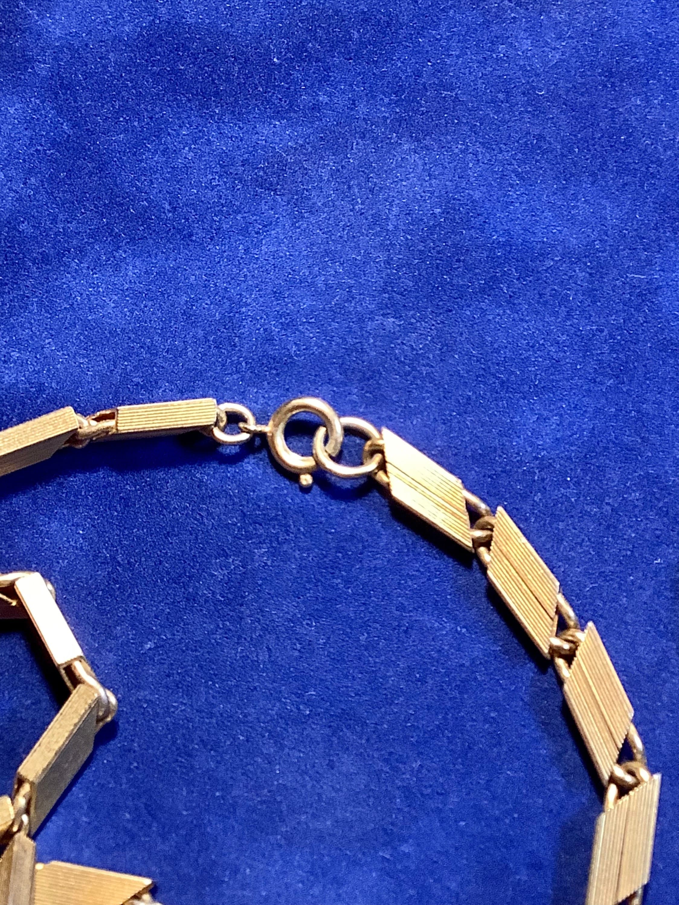 Long Diagonal Link Heavy Gold Tone Necklace 47 Inch - Etsy