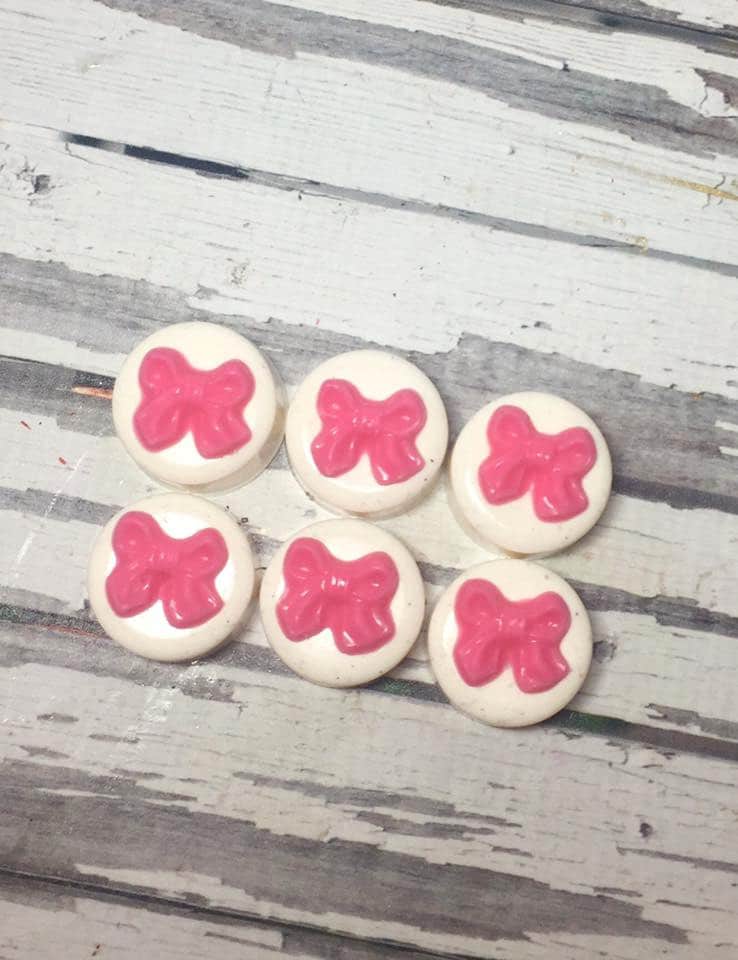 24 Mini Ores Pink Bows Chocolate Covered Oreo Valentines Oreos | Etsy