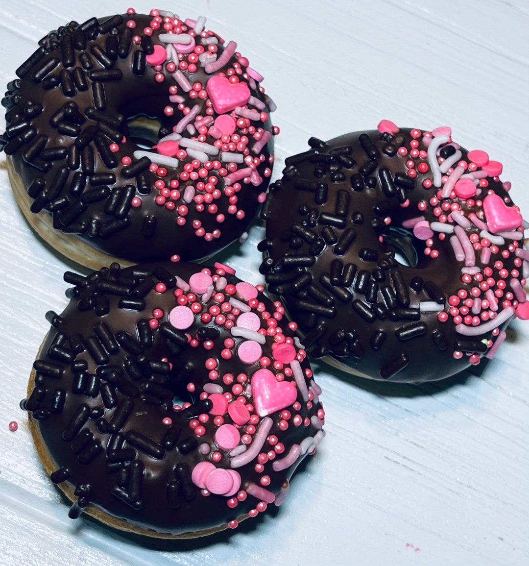 12 Chocolate Dipped Sprinkled Valentines Day Mini Donuts Doughnuts ...