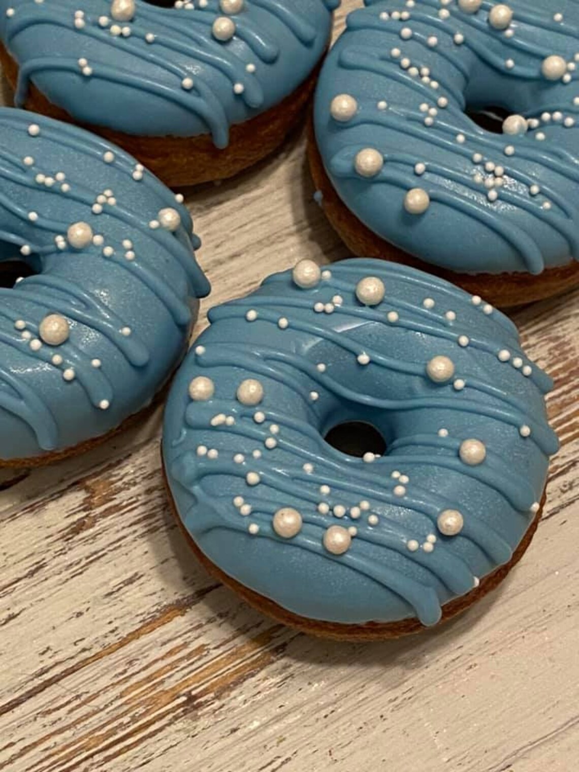 12 Baby Elephant Blue Mini Donuts Doughnuts Gender Reveal Baby - Etsy
