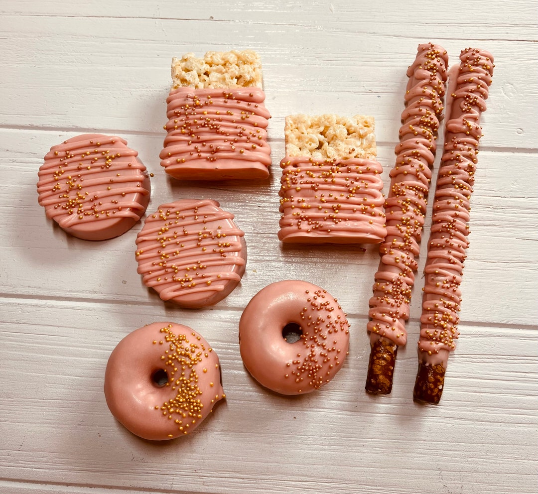 Blush Pink Rose Gold Birthday Wedding Bridal Baby Shower Favors ...