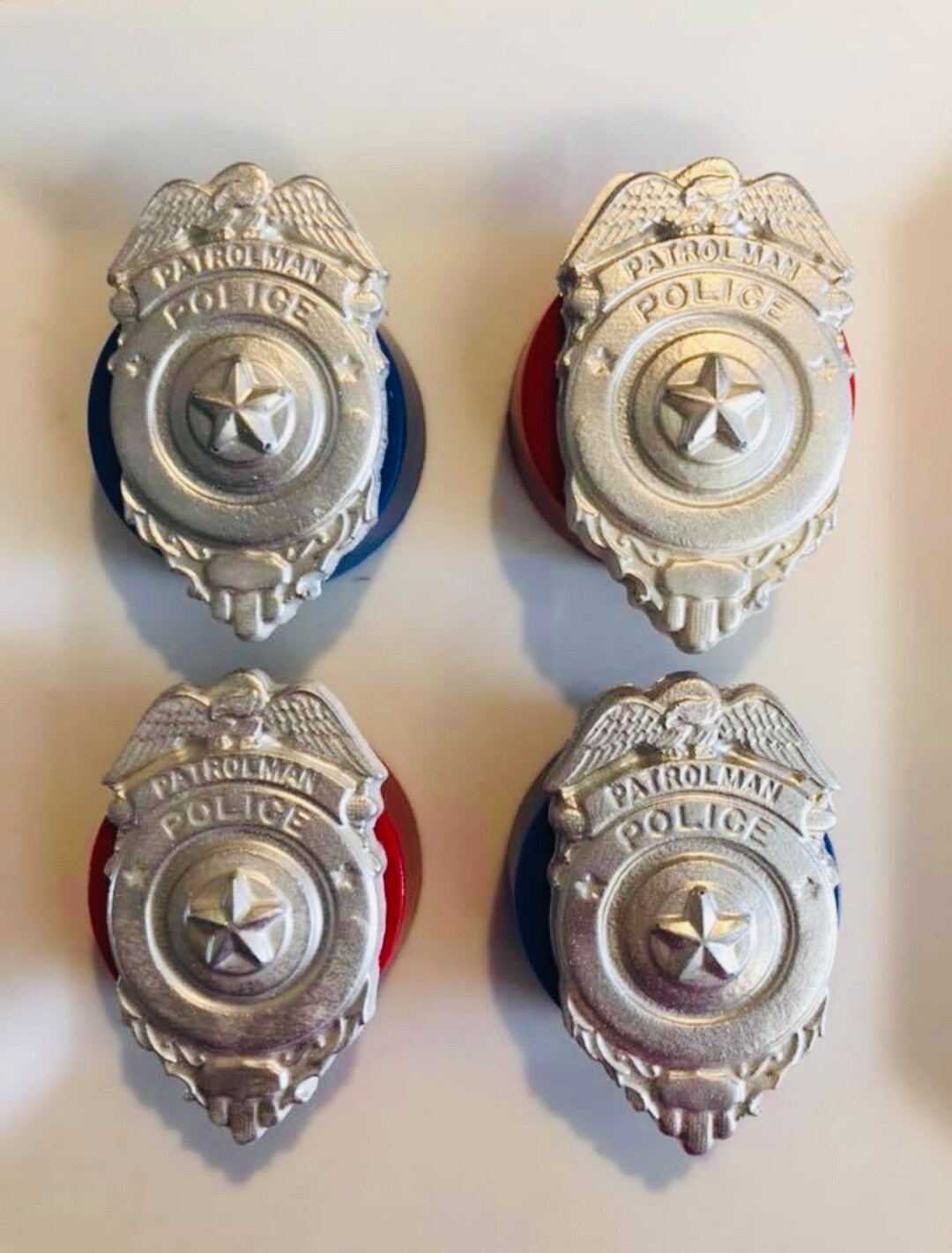 1 Dozen Police Officer Cop Badge Silver Pearl Oreos Chocolate Covered ...