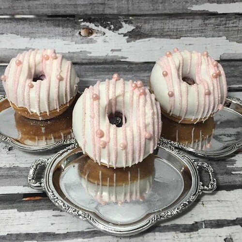 12 Pink Sprinklemini Donuts Doughnut Wedding Birthday Bridal - Etsy