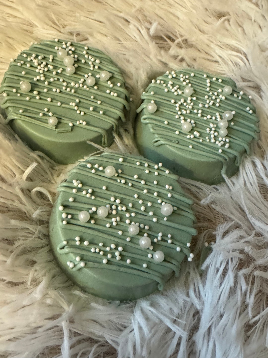 1 Dozen Sage Pearl Oreos Chocolate Covered Oreo Party Favors Sweets ...