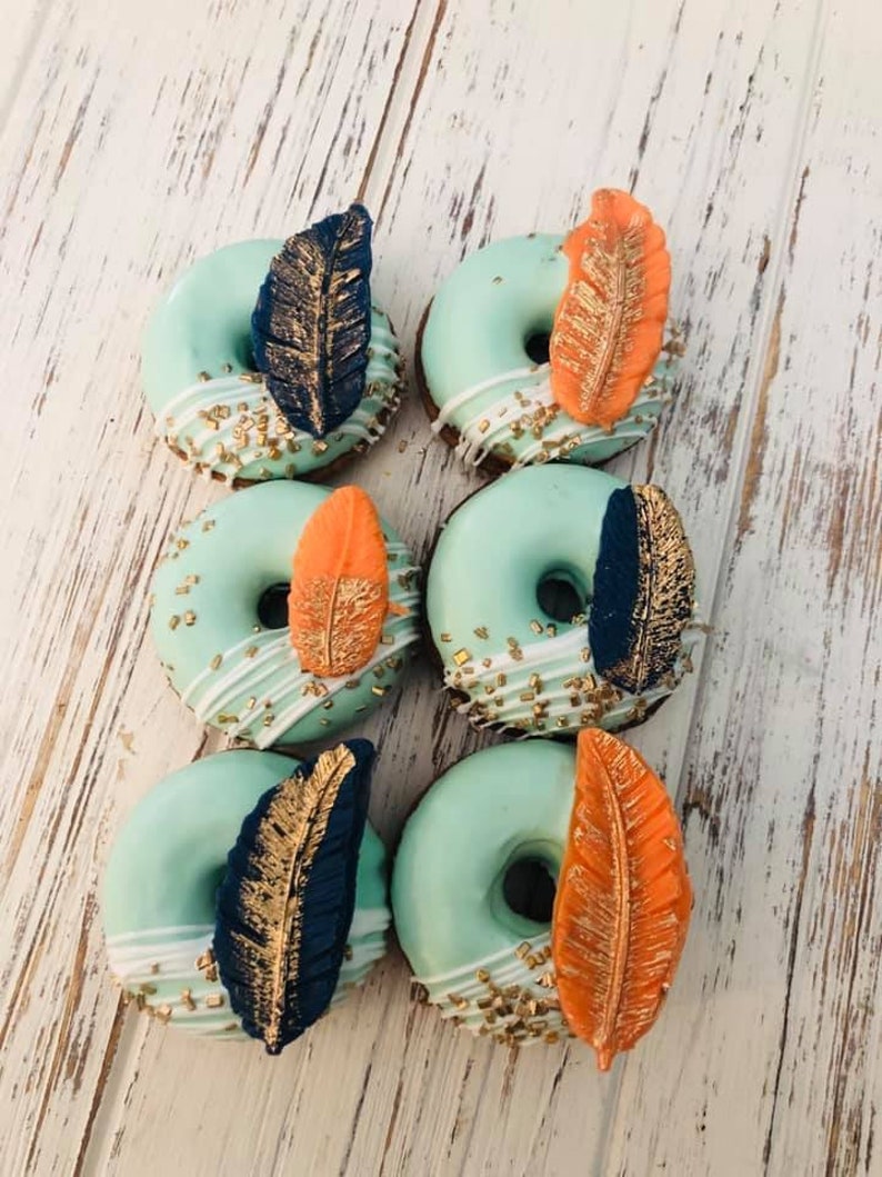 12 Wild One Boho Chic Feather Mini Donuts Doughnuts Birthday - Etsy