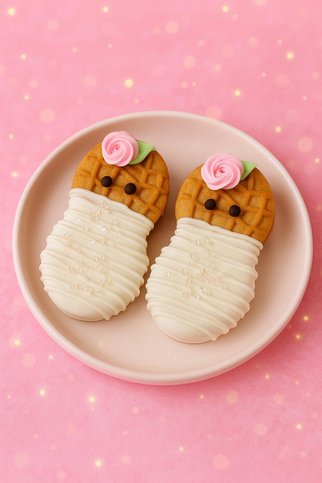 1 Dozen White Sugar Nutter Butter Baby Girl Boy Shower Favors Party ...