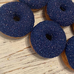 12 Navy Blue Suger Mini Donuts Doughnuts Wedding Baby Bridal Christmas ...