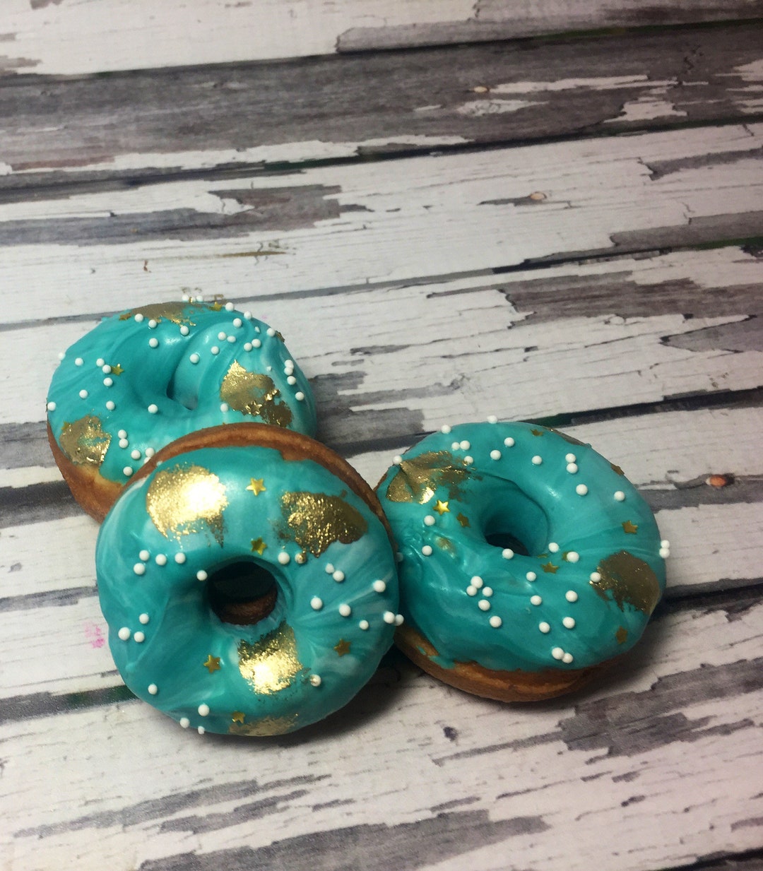 Teal White Gold Mini Donuts Doughnuts Wedding Baby Bridal Christmas New ...