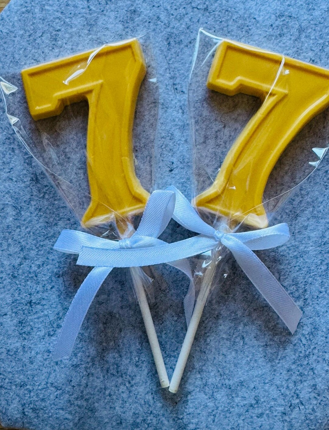 12 Chocolate Number 7 Seven Seventh Lollipops Birthday Party Favors ...