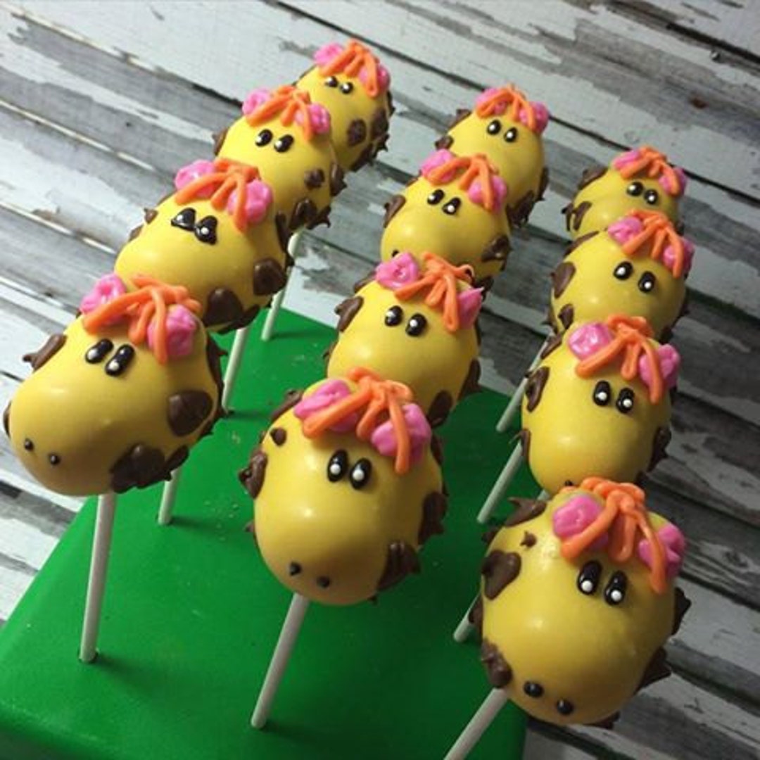 12 Giraffe Cake Pops Zoo Safari Noahs Ark Party Baby Shower Birthday ...