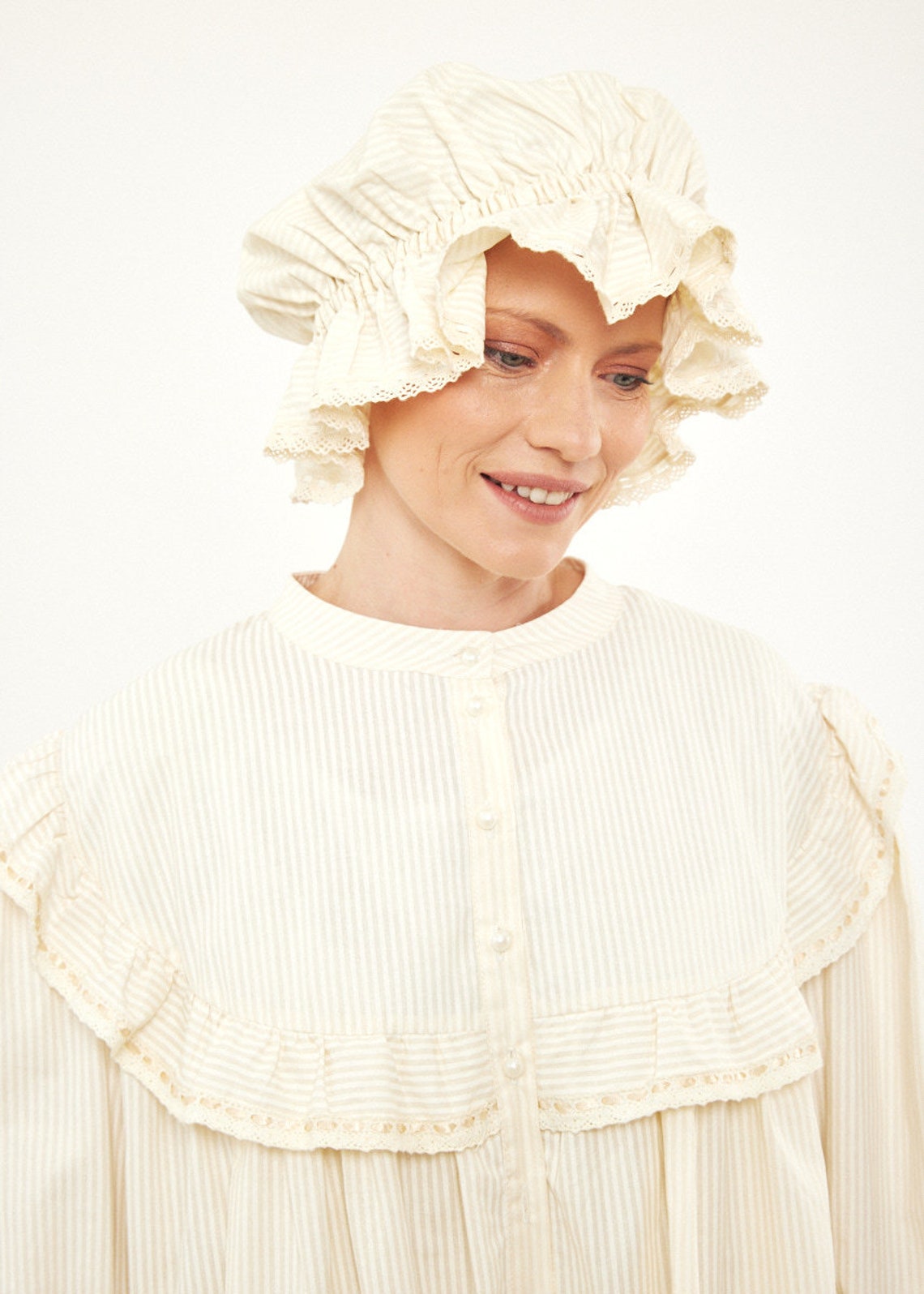 Beautiful Set of Vintage Nightgown and Sleeping Hat - Etsy