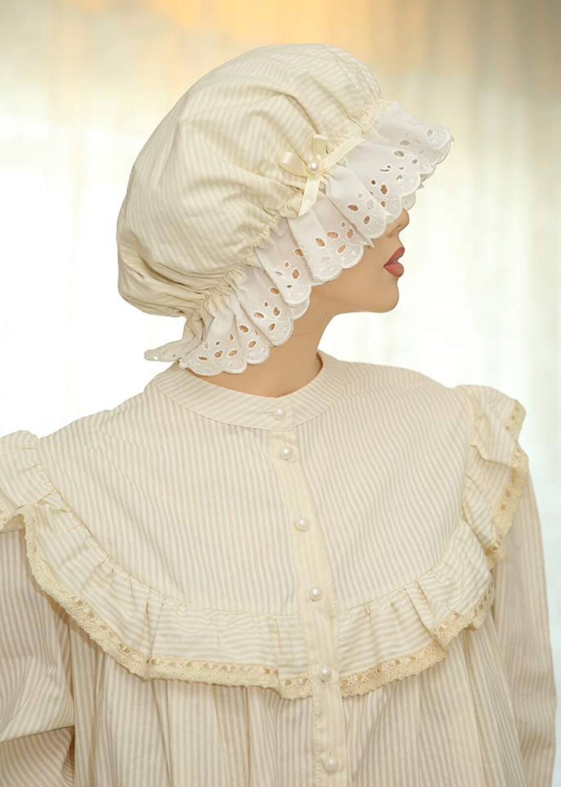 Beautiful Set of Vintage Nightgown and Sleeping Hat - Etsy