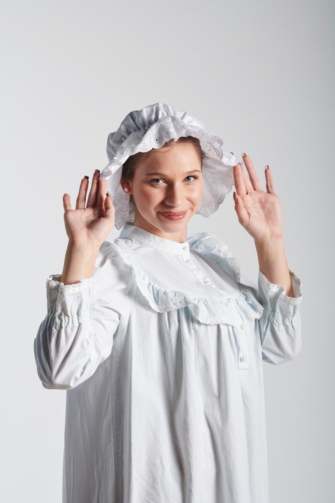 Vintage Style Long Nightgown, Little House on the Prairie Era ...