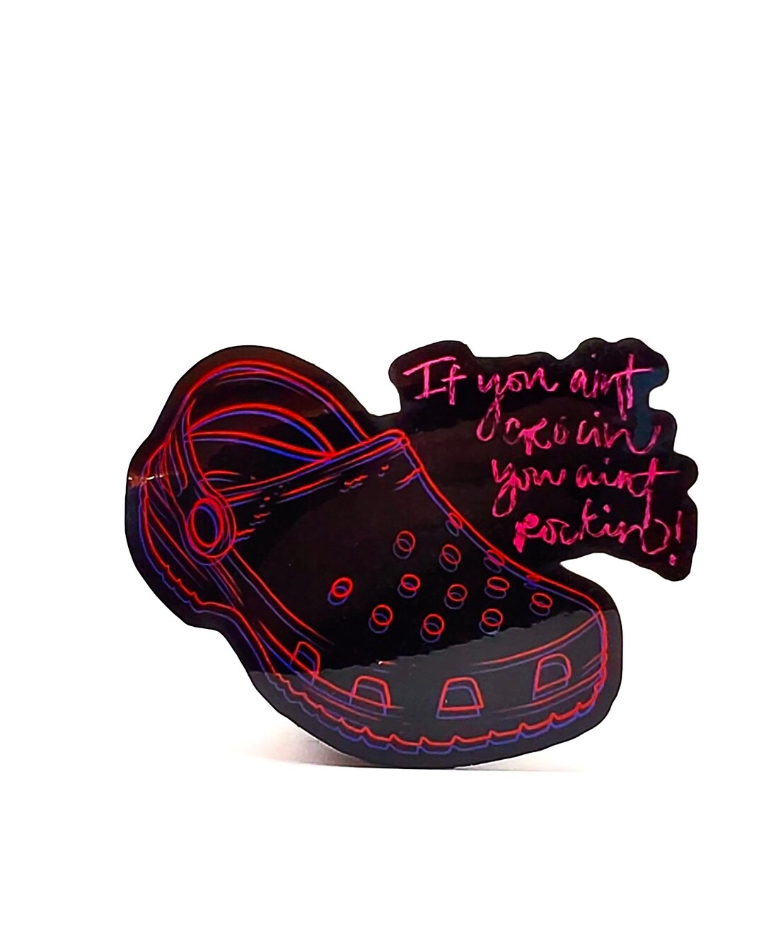 Croc Sticker, Vinyl Retro 3D Sticker - Etsy