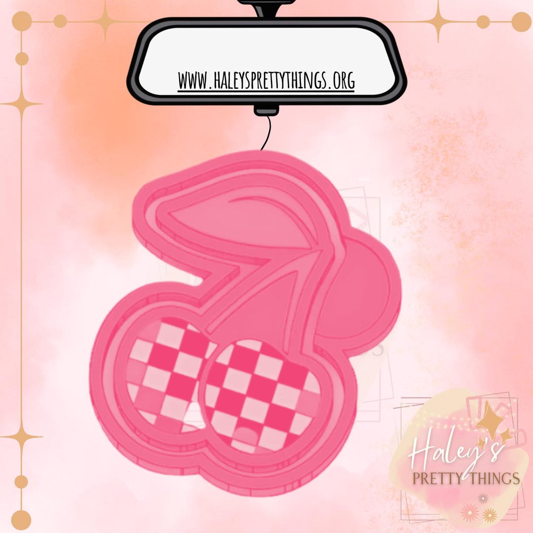 Checkered Cherries Mold for Car Freshie - Etsy