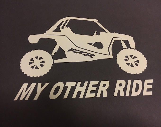 Two 2 My Other Ride Vinyl Decals Stickers Sxs RZR Free - Etsy