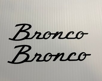 Chrome Bronco Script - Etsy