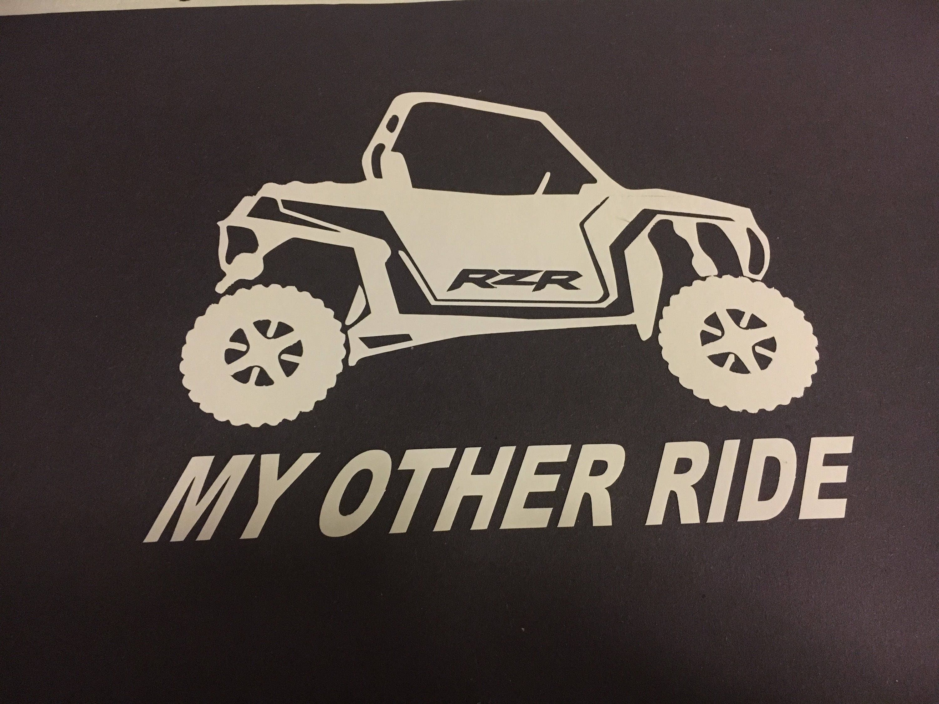 Two 2 My Other Ride Vinyl Decals Stickers Sxs RZR Free Shipping - Etsy