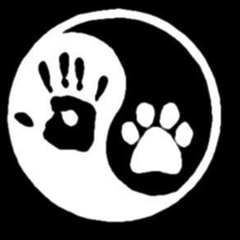 Paw in Hand Vinyl Decal - Etsy