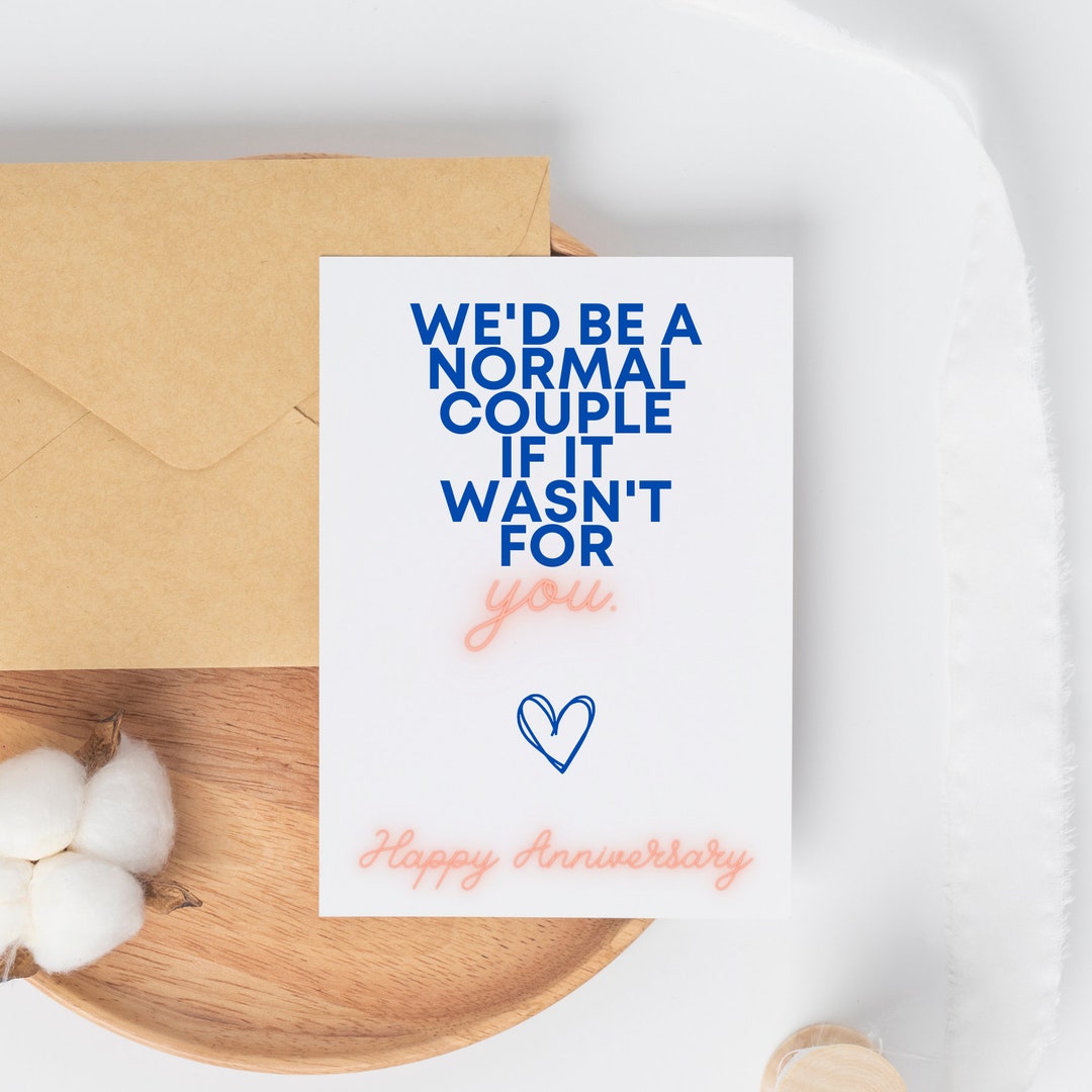 The 'normal Couple' Happy Anniversary Card - Etsy