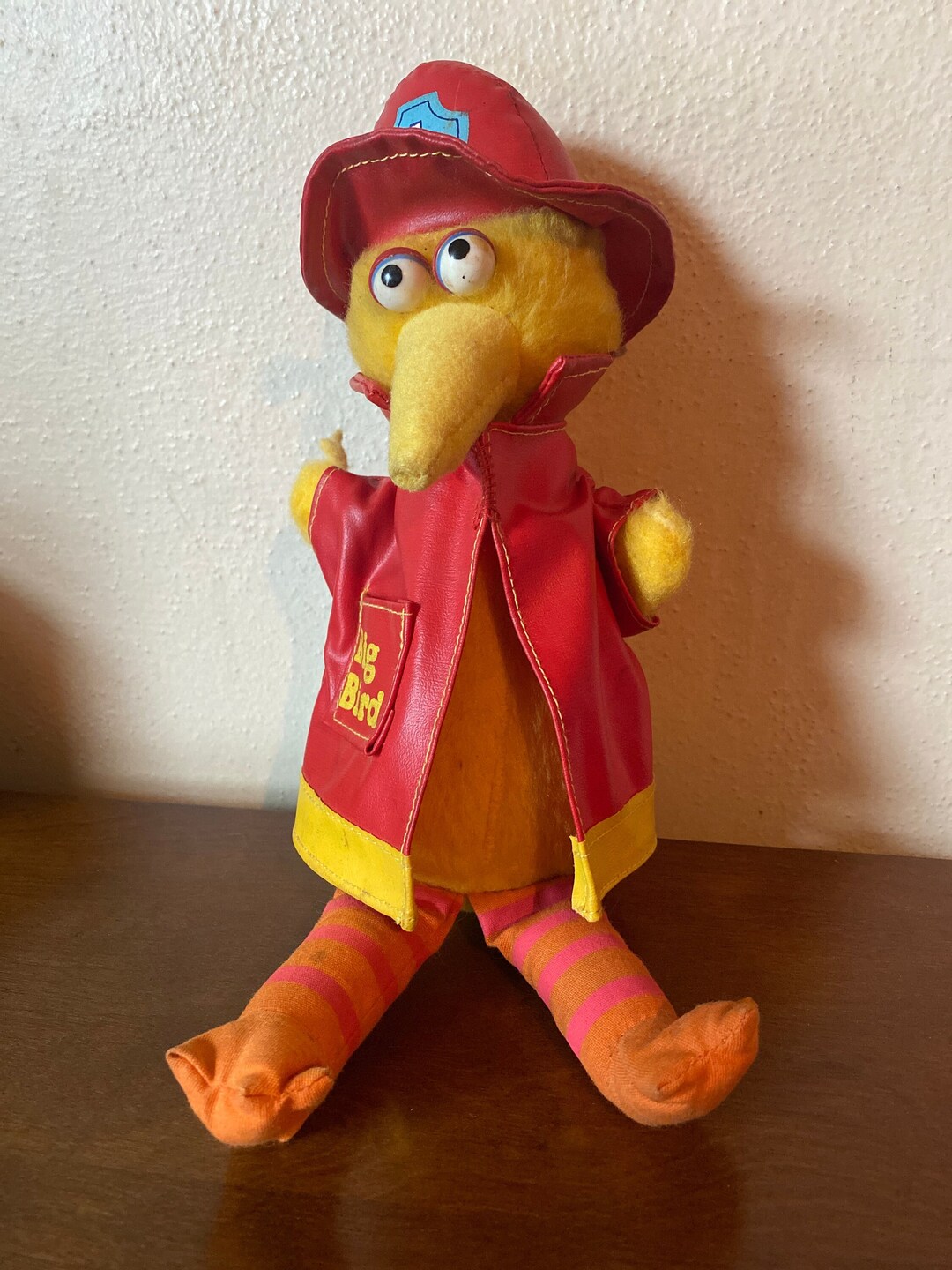 Vintage 70’s Sesame Street Big Bird Plush Firefighter - Etsy
