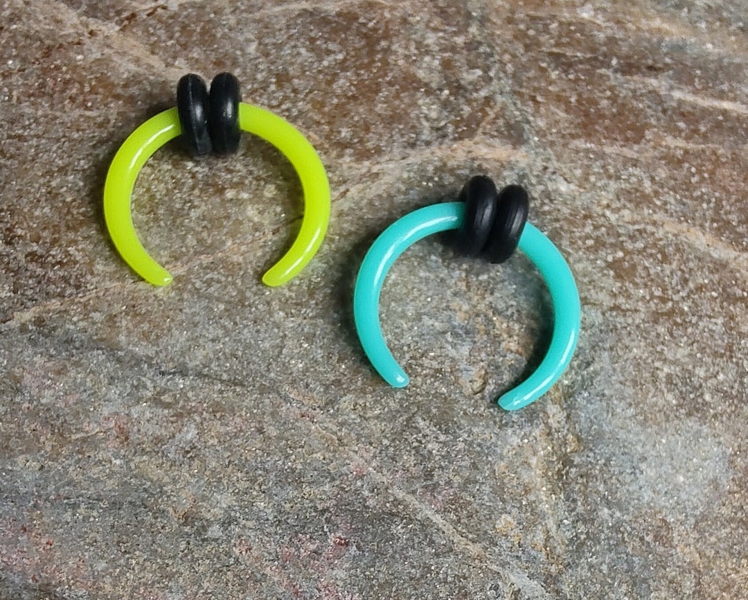 14g 9mm Crescent Septum Ring, Buffalo Horn Ring, Septum Taper, Tapered ...