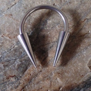14g Very Long Spiked Septum, 14mm Septum Ring, Long Spiked Septum ...