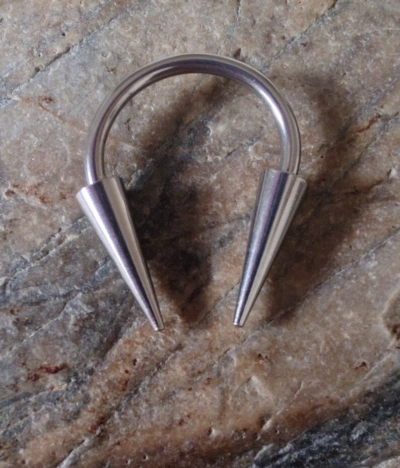 14g Very Long Spiked Septum 14mm Septum Ring Long Spiked - Etsy