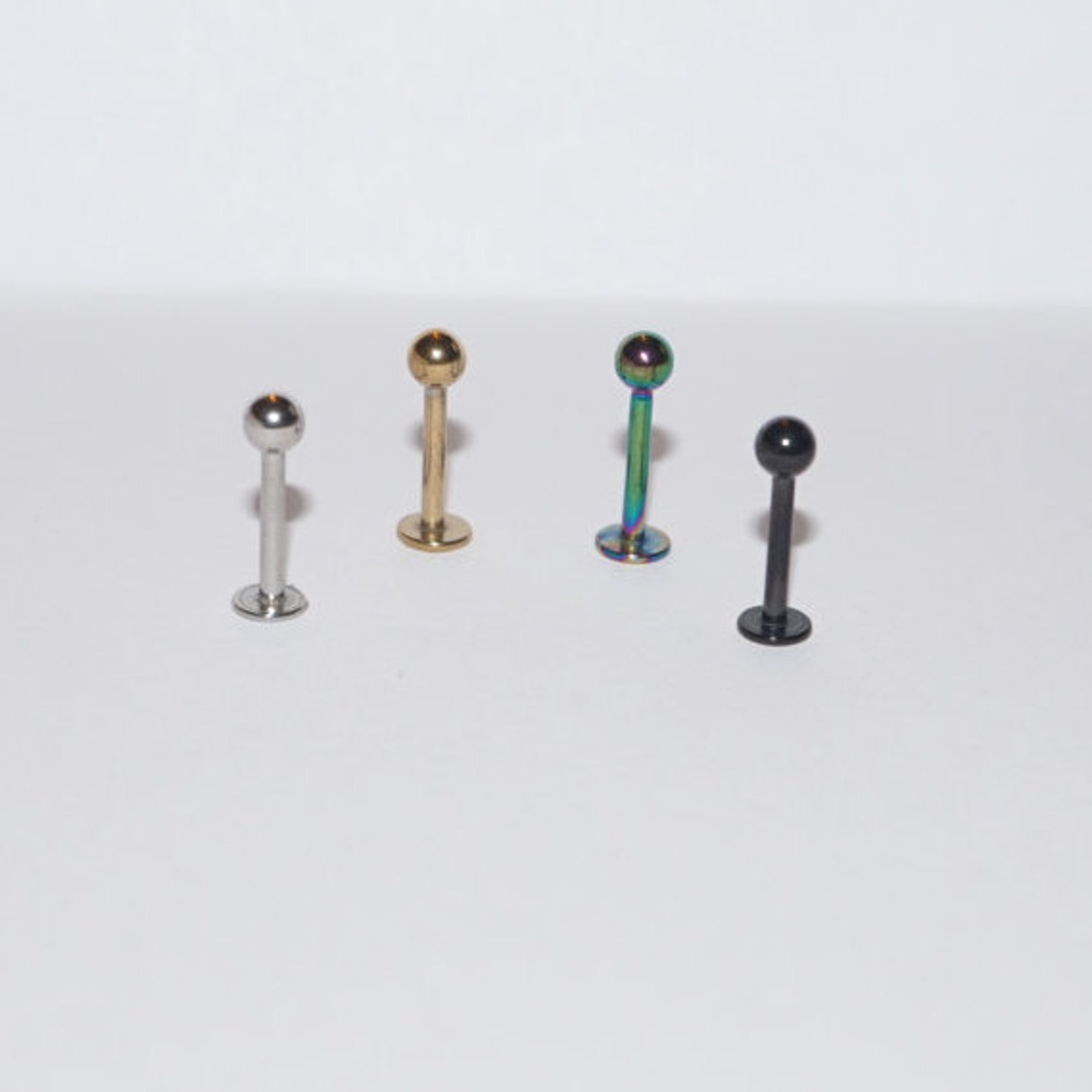 Labret Stud Choice of Four Colours Labret Labret Stud Black - Etsy