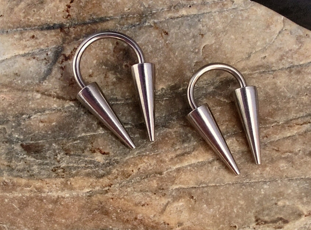 16g Very Long Spiked Septum, 7mm Septum, 9mm Septum, Long Spiked Septum ...