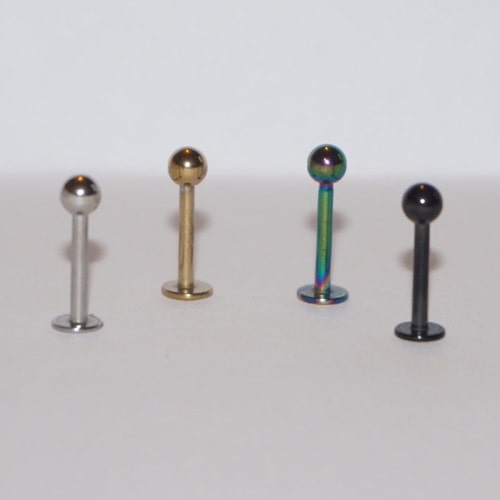 Labret Stud Choice of Four Colours Labret Labret Stud Black - Etsy