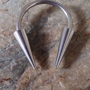 14g Very Long Spiked Septum, 14mm Septum Ring, Long Spiked Septum ...