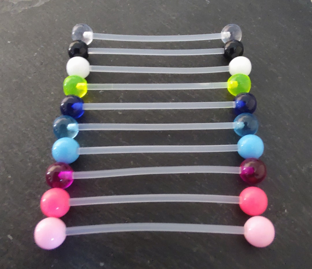 14g Barbell Retainer, Retainer Body Jewellery, Bioflex Retainer, Clear ...