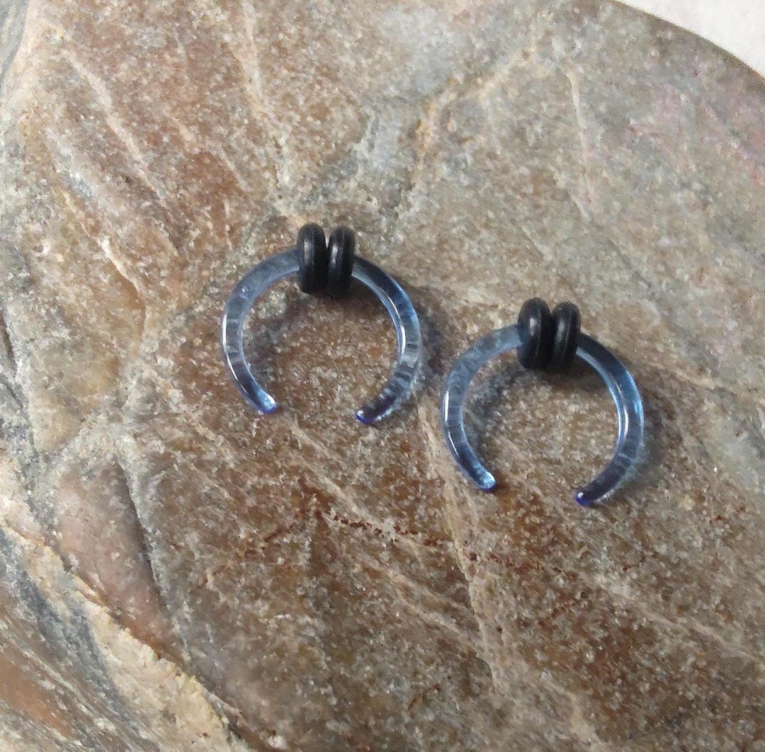 14g 9mm Crescent Septum Ring, Buffalo Horn Ring, Septum Taper, Tapered ...