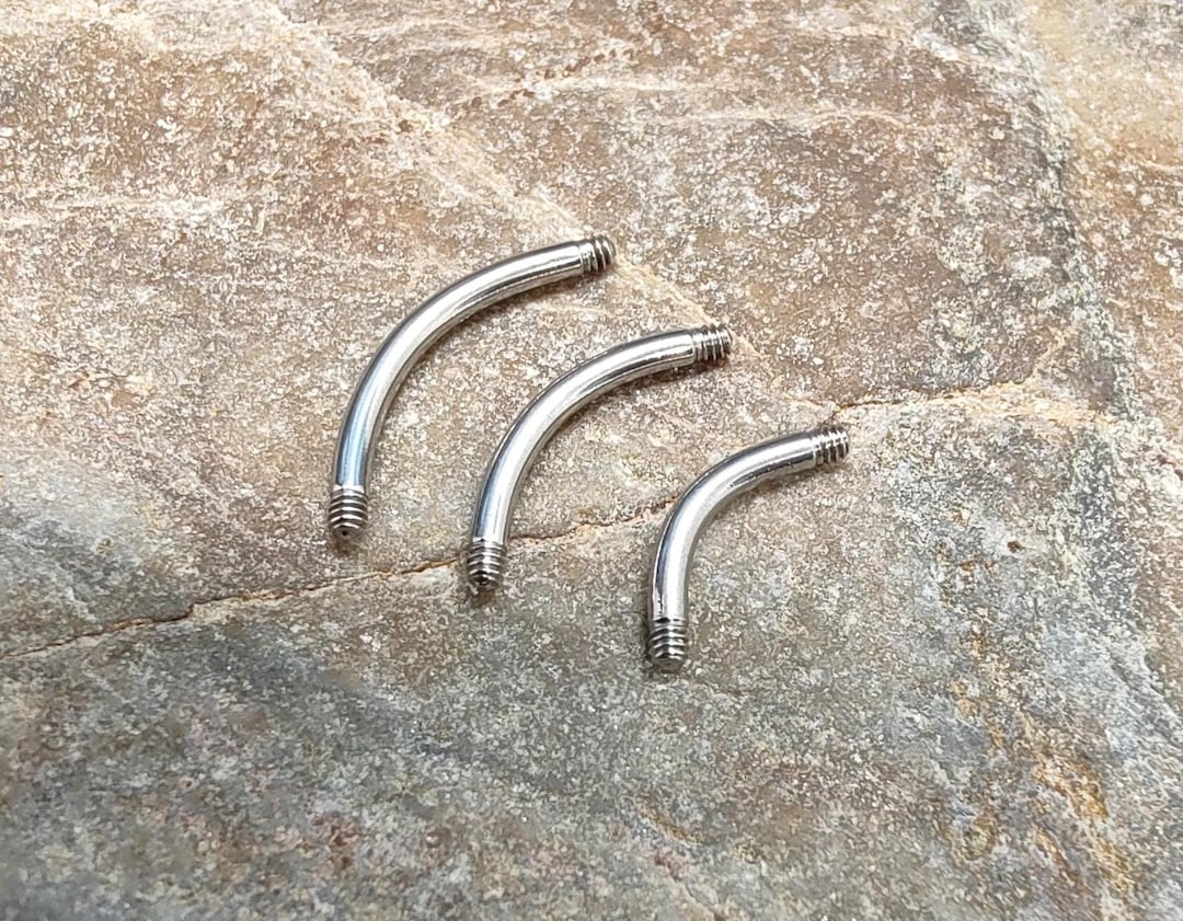 16g Replacement Curved Barbell, Banana Barbell, 6mm Barbell, 8mm ...