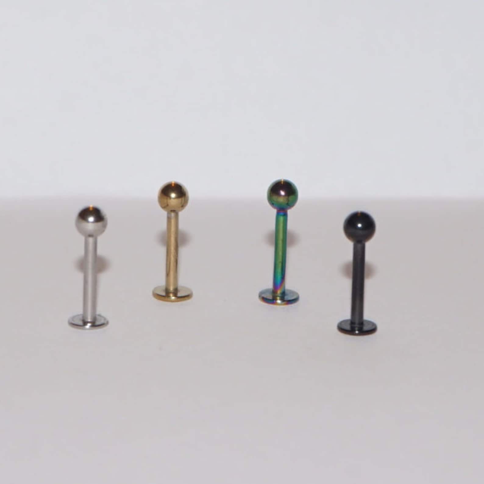 Labret Stud Choice of Four Colours Labret Labret Stud Black - Etsy